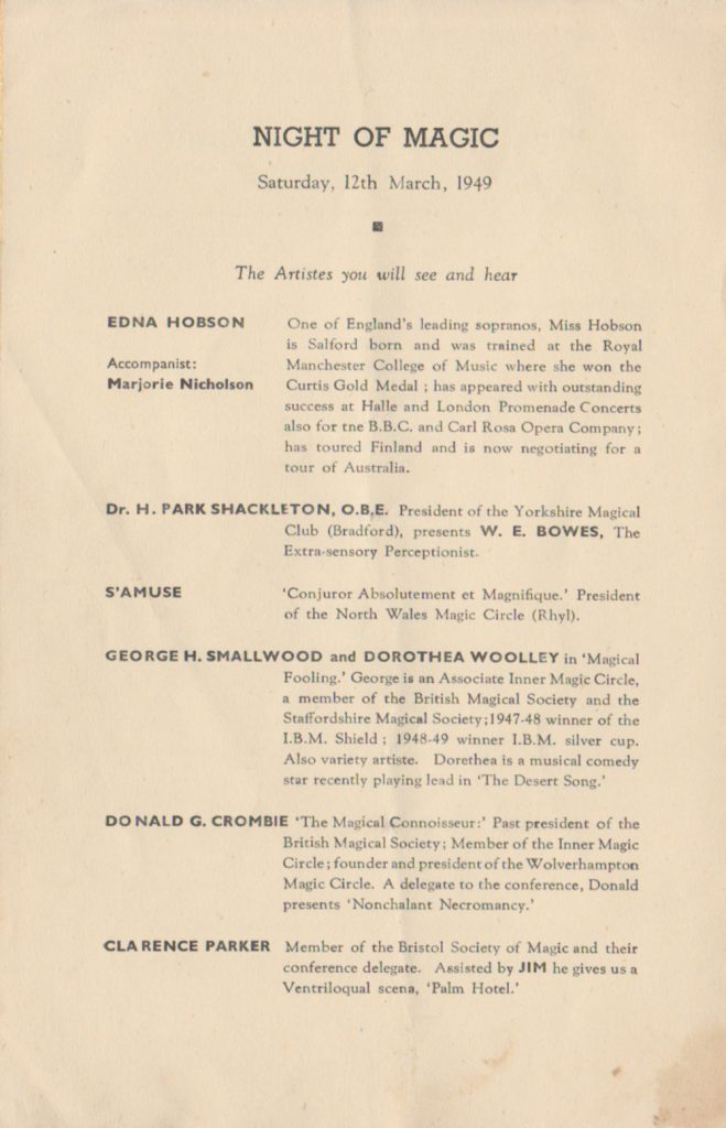Magic Circle Affiliation & Membership of The National Society of ...